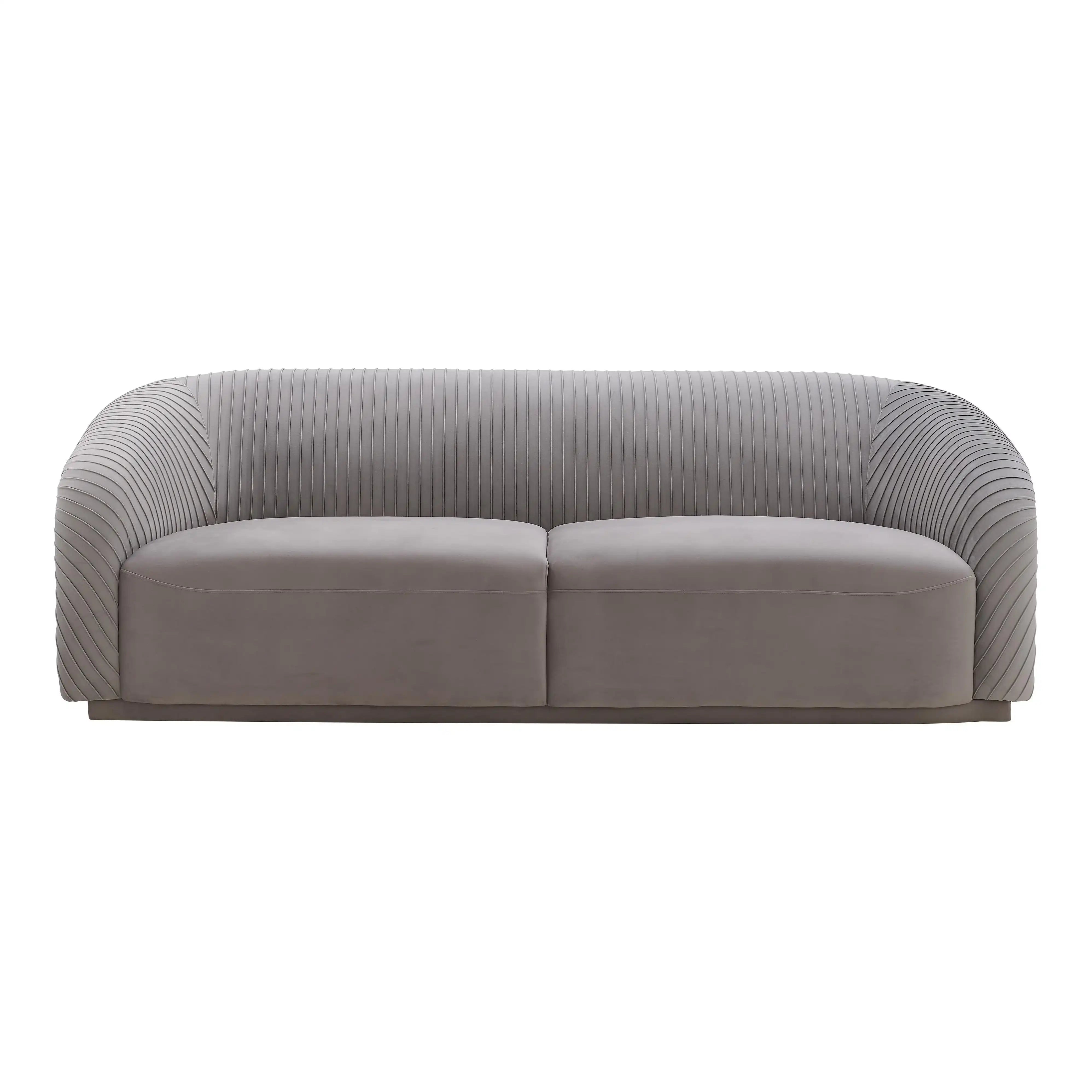 - Yara - Pleated Velvet Sofa | Best Buy Furniture