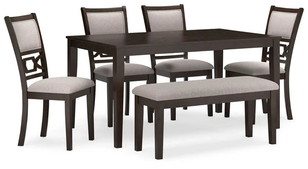 Langwest - Brown - Dining Room Table Set (Set of 6) – Best Buy Furniture