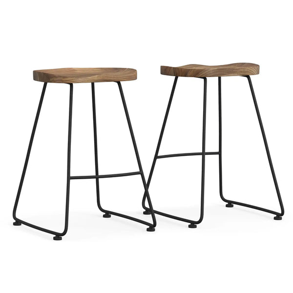 Amberly - Rustic Saddle Bar Stool (Set of 2) – Best Buy Furniture