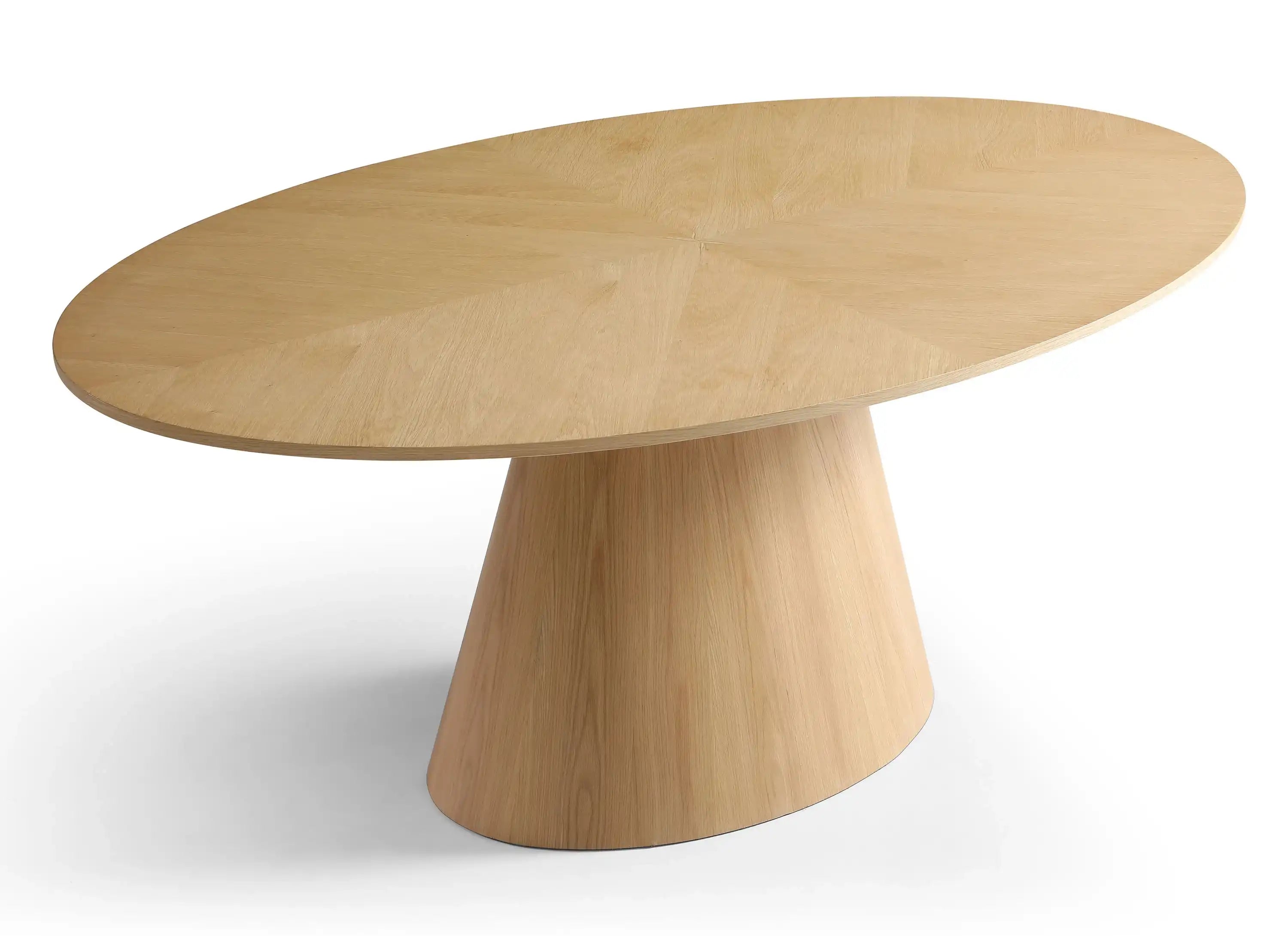 Gavin Dining Table Wood Veneer Oval in Beige or Black